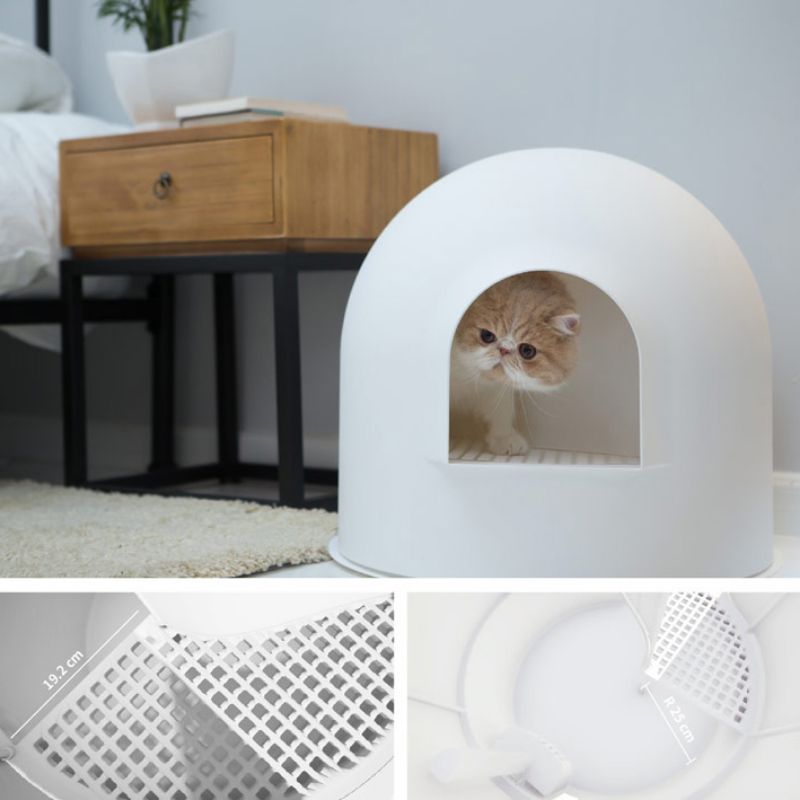 Best Hooded Igloo Cat Litter Box from Pidan Studio - MeetIDEA