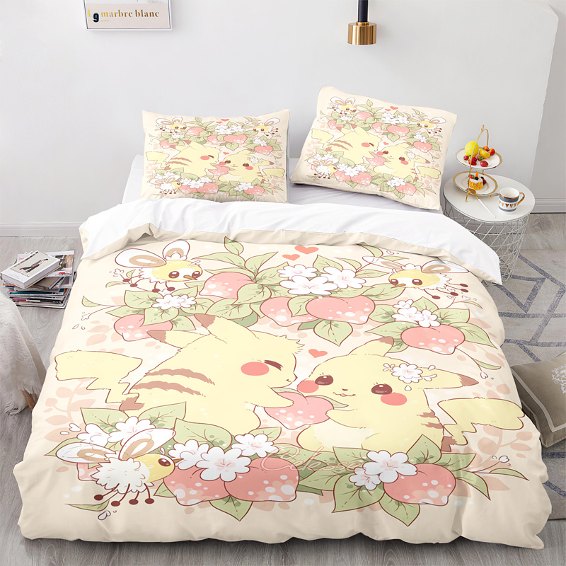 Cartoon Pokemon Bedding Set for Kids Duvet Cover - MeetIDEA